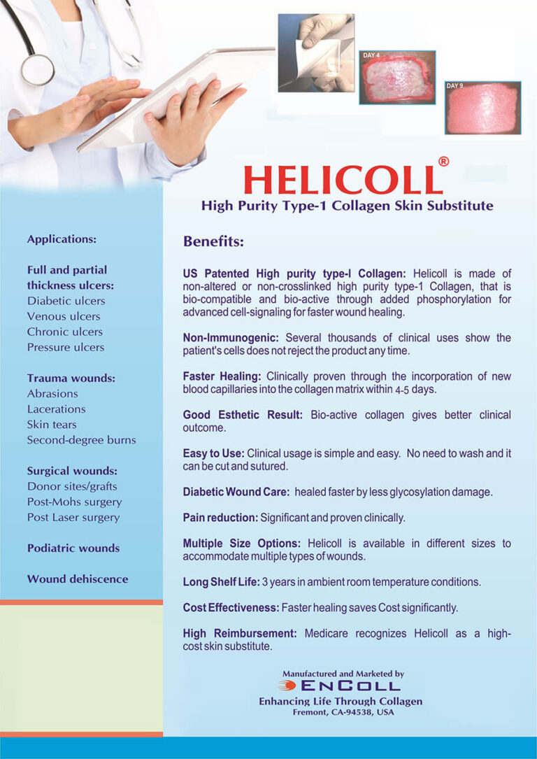 Helicoll® is proven for its enhanced tissue regenerative capabilities